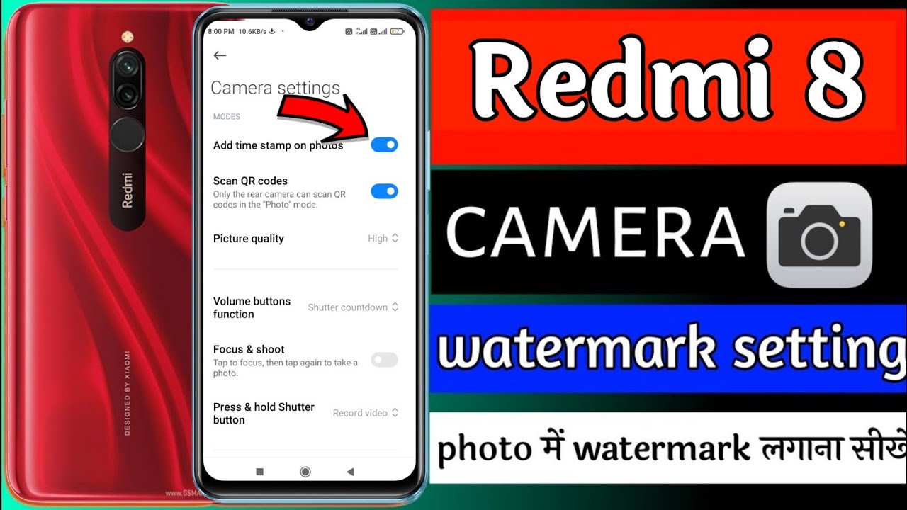 Redmi 8 camera watermark setting | redmi 8 me camera watermark setting ...