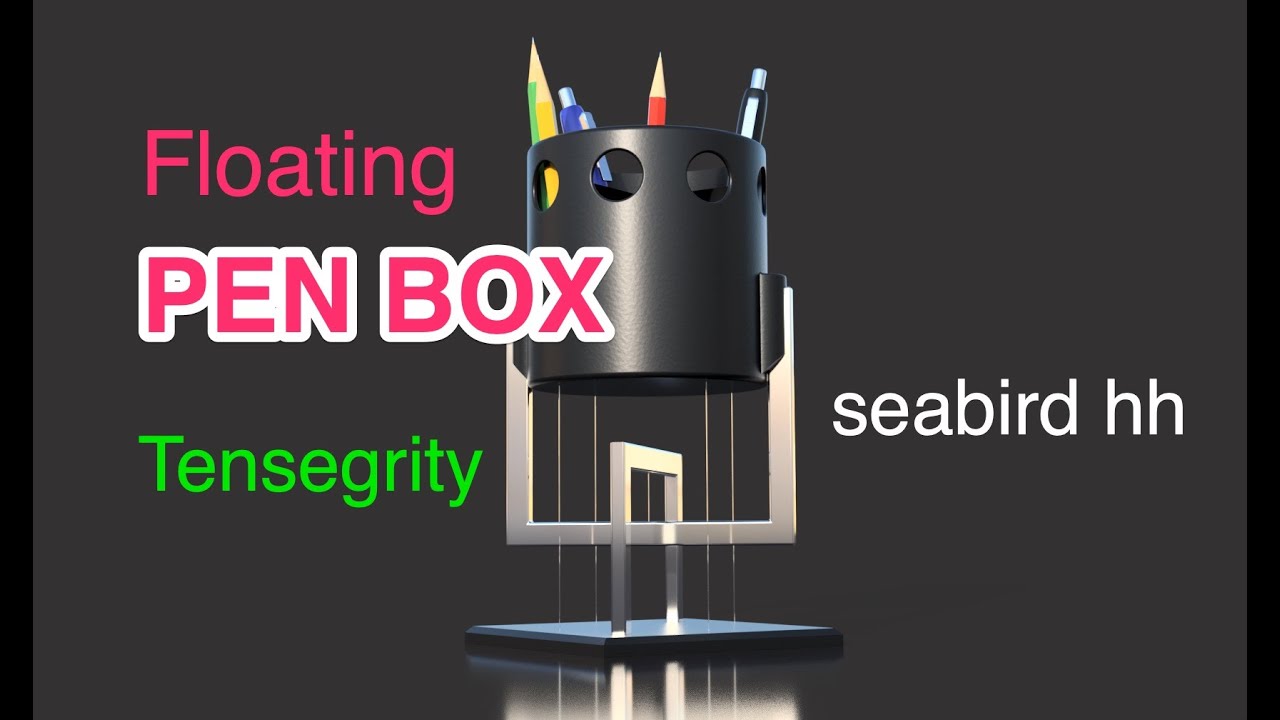 Floating Pen Box - Tensegrity - 3D Printed - YouTube