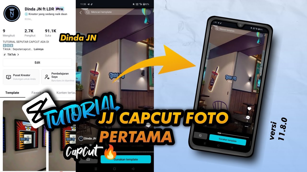Tutorial jj capcut foto pertama | Dinda JN - YouTube