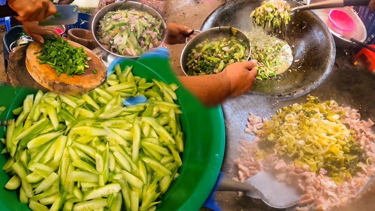Amazing Countryside Cooking Fried Pork with Sour Cabbage And Cucumber ...