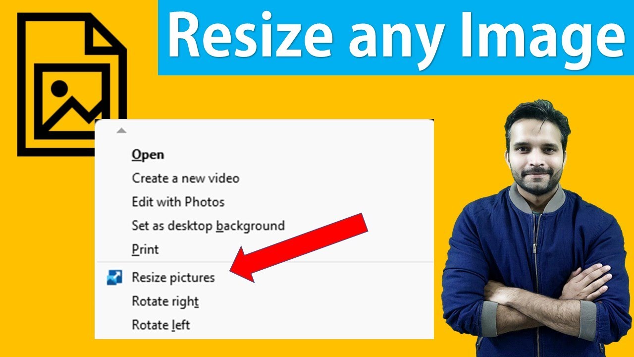 Resize image with right click Context Menu - YouTube