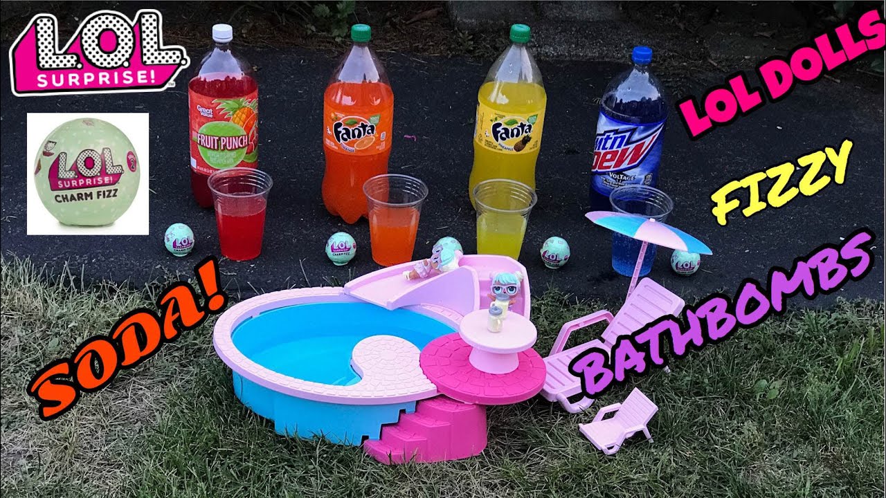 LOL SURPRISE FIZZ bath bombs in SODA!! SUPER FIZZY LOL DOLL BON BON ...