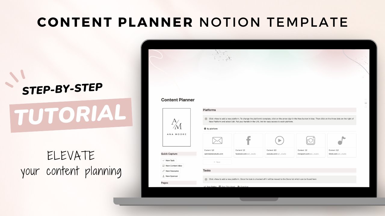 Content Planner Notion Template | Step-by-step tutorial - YouTube