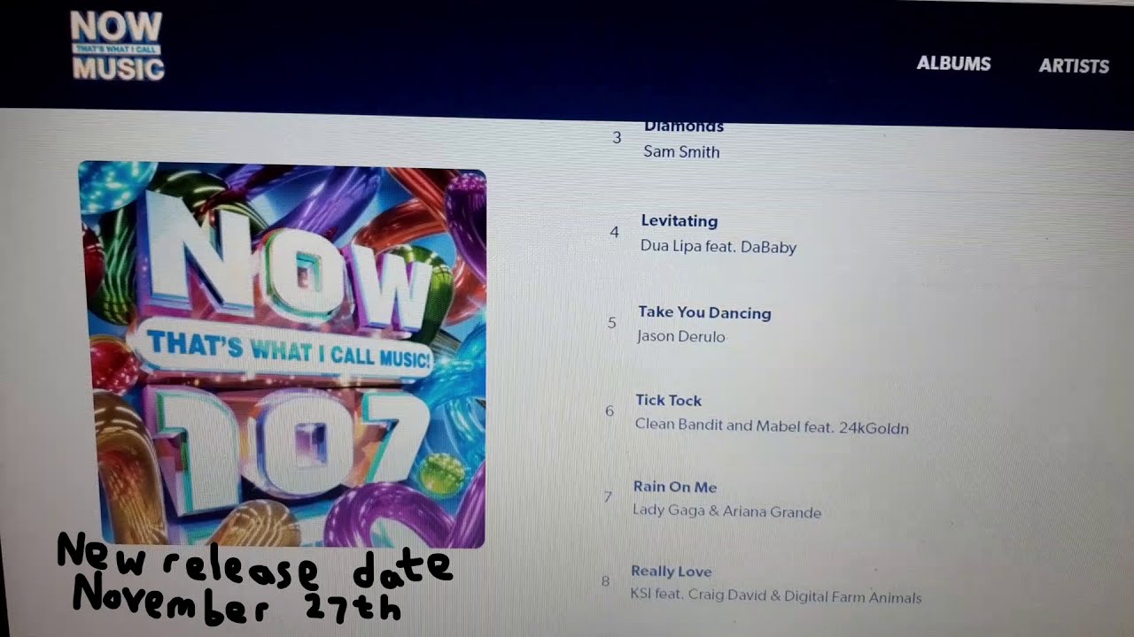 Now 107 Tracklist Revealed - YouTube