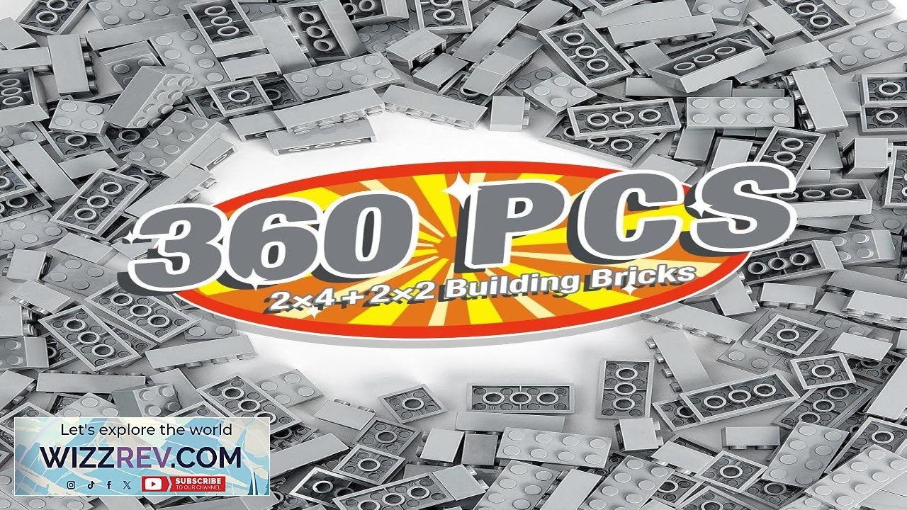 360 Pieces Building Bricks Classic Basic Flats Parts and Pieces 2x4 ...