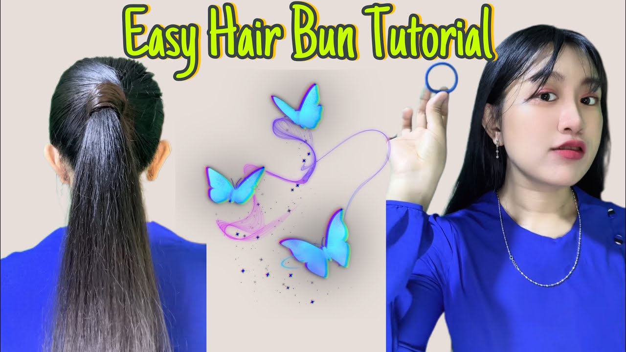 Easy Hair Bun Tutorial - YouTube