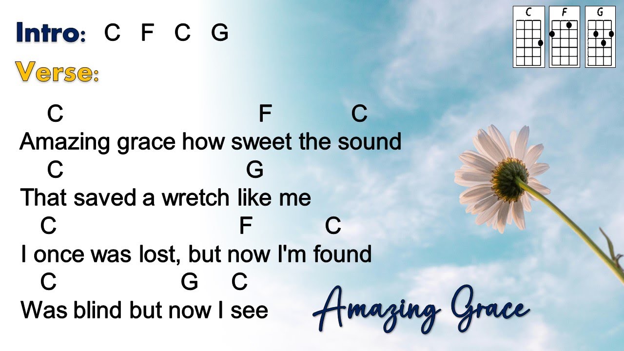 Amazing Grace My Chains are Gone - Chris Tomlin (Ukulele Play Along ...