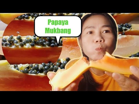 PAPAYA MUKBANG / MAUBOS KO KAYA ANG 1 BUONG MALAKING PAPAYA😂😋 marcel vlogs - YouTube