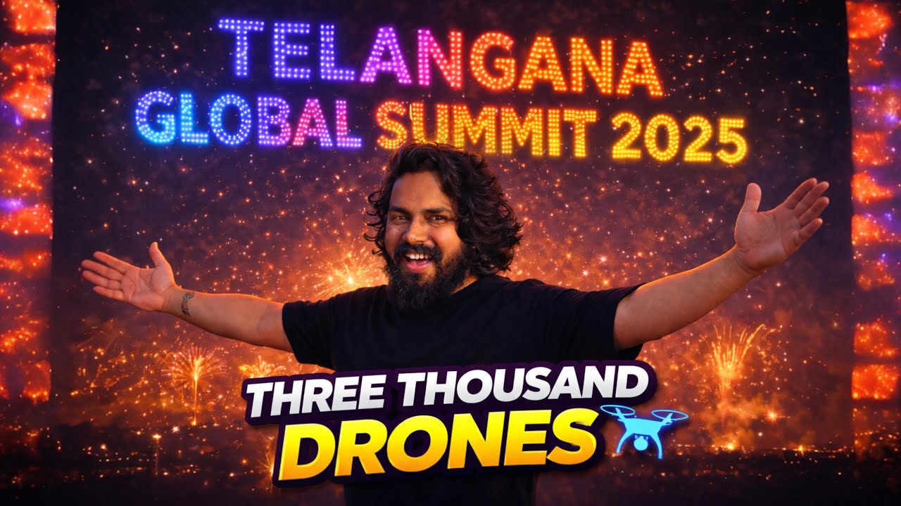 WORLD RECORD 🇮🇳 | 3000 DRONES at SAME TIME 😱 | Telangana Global Summit ...