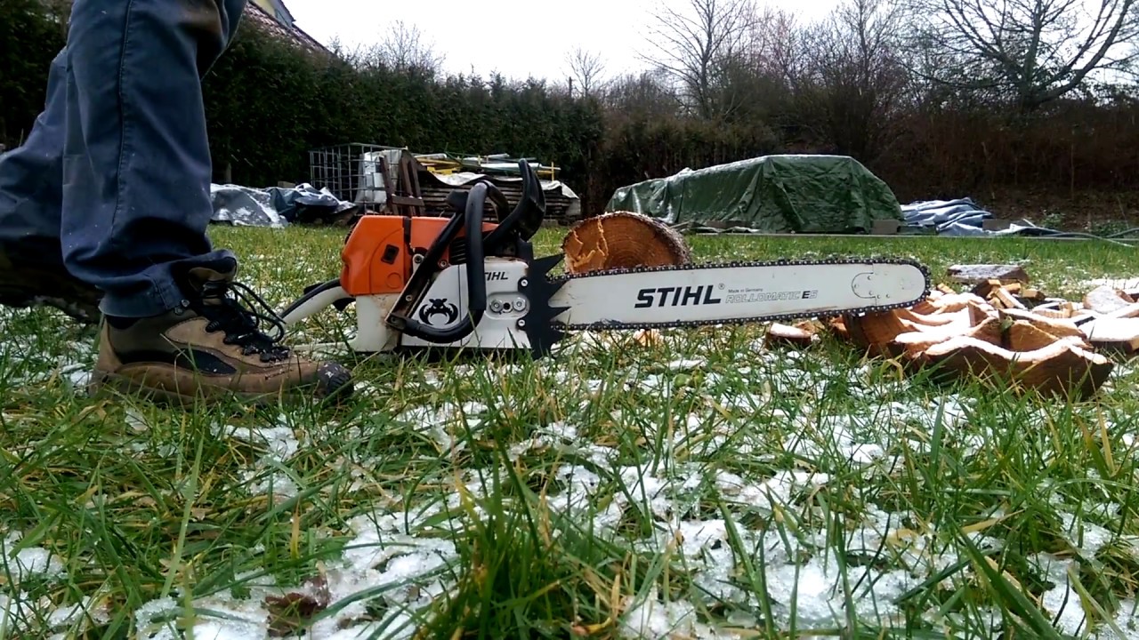 Stihl MS 660 Magnum HWK ported in Wood - YouTube