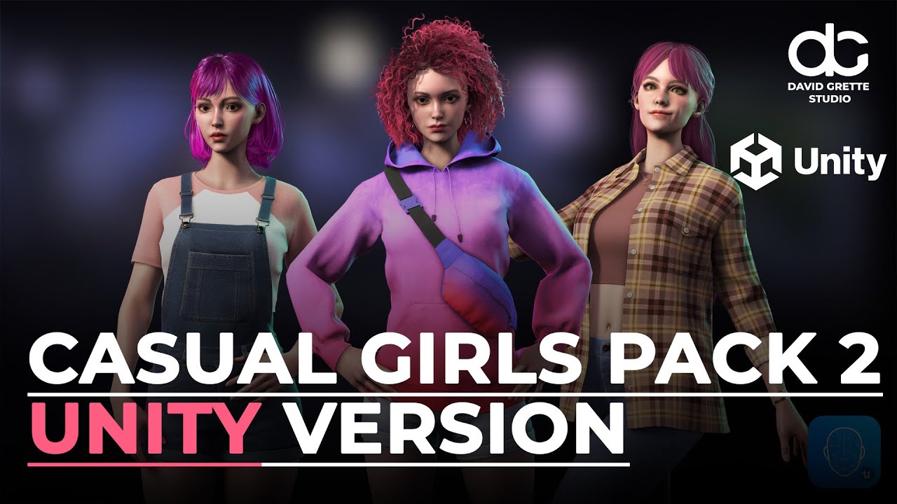 CASUAL WEAR GIRLS PACK 2 | UNITY demo | Game-ready 3D characters - YouTube