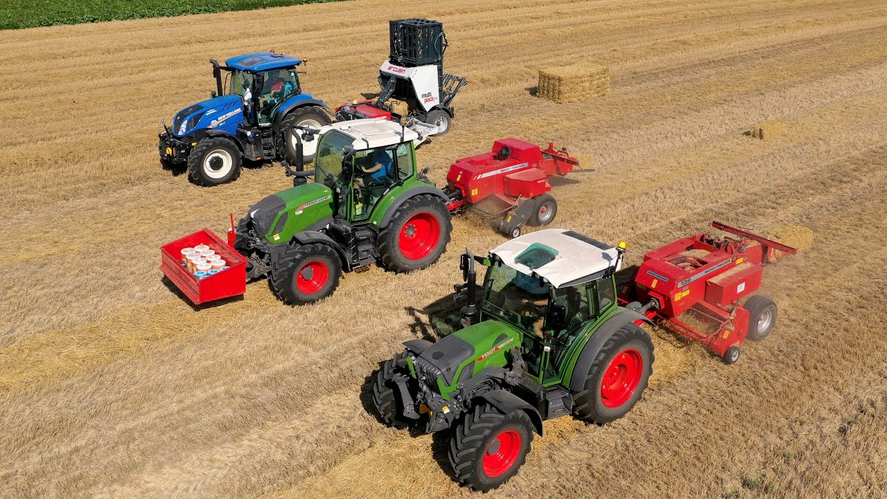 Pressage de petites bottes et ramassage avec un Arcusin ! - YouTube