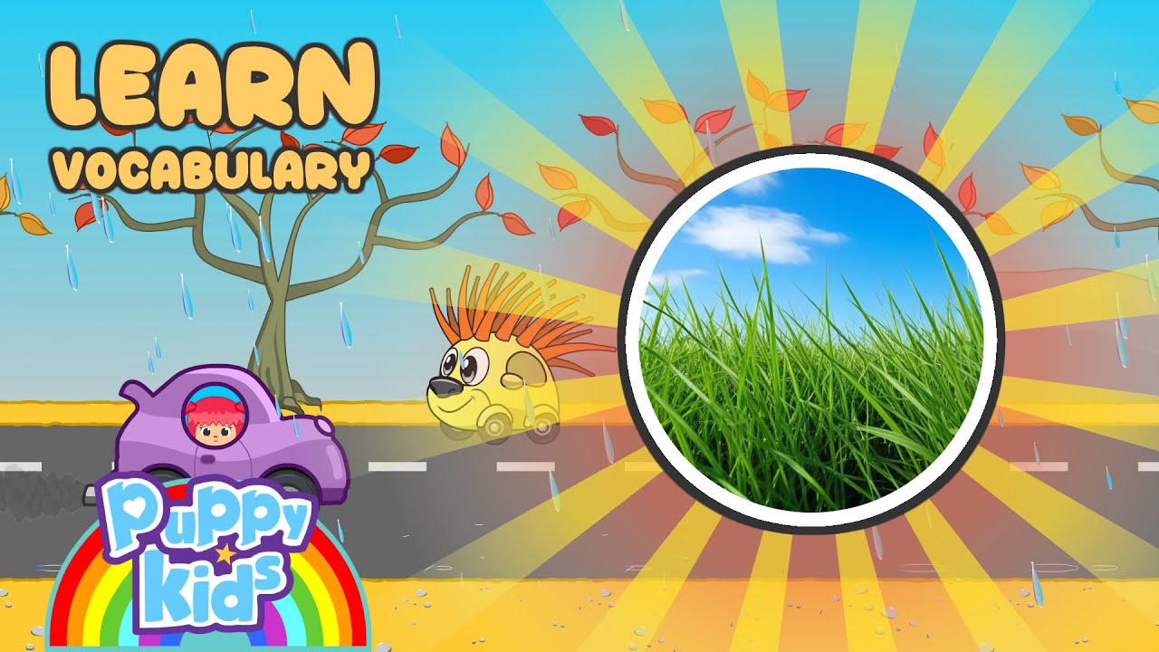 "GRASS" Kids Learning Word Vocabulary | Educational | Puppy Kids - YouTube