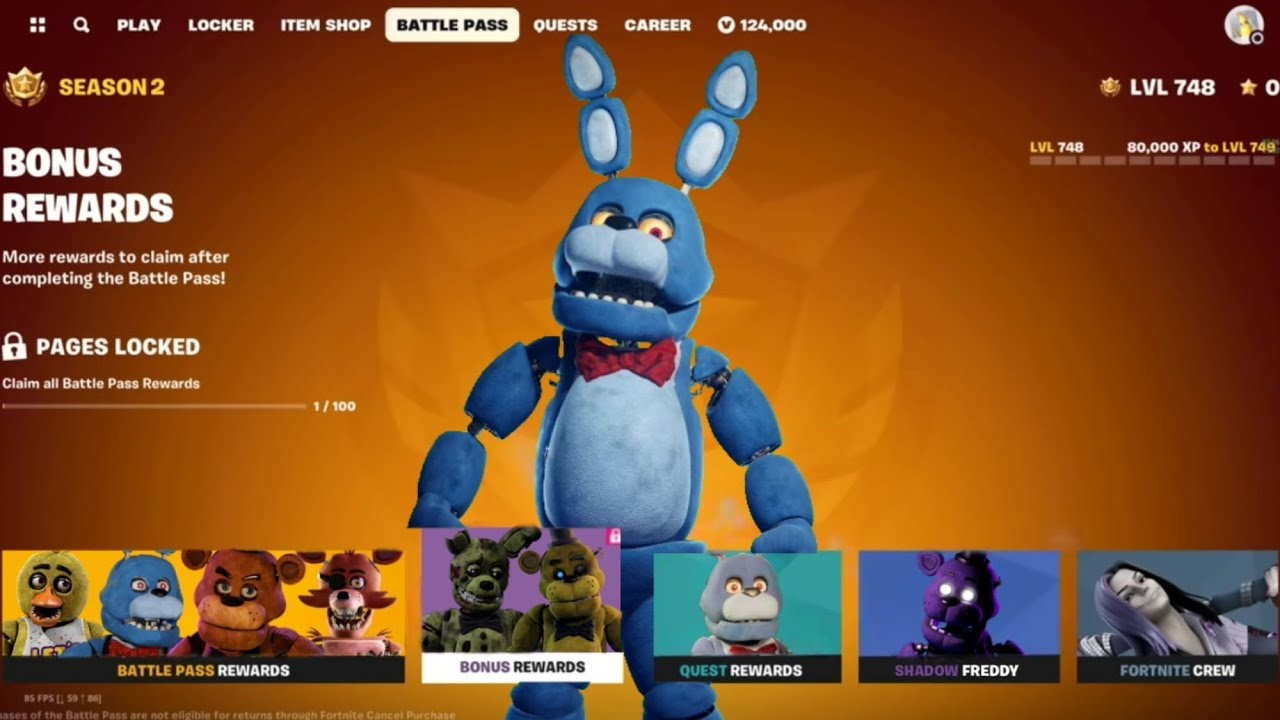 FNAF X FORTNITE CONCEPT (PART 1 - Freddy Fazbear + Bonnie) - YouTube