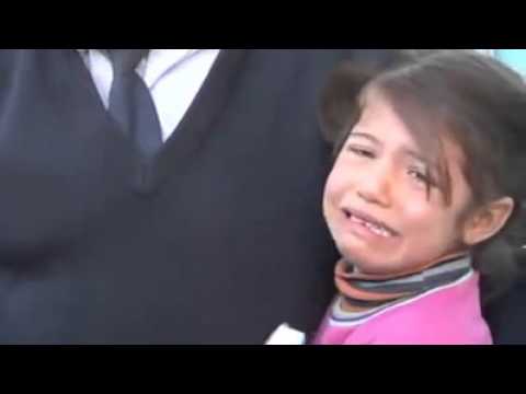 Syrian girl breaks out crying!