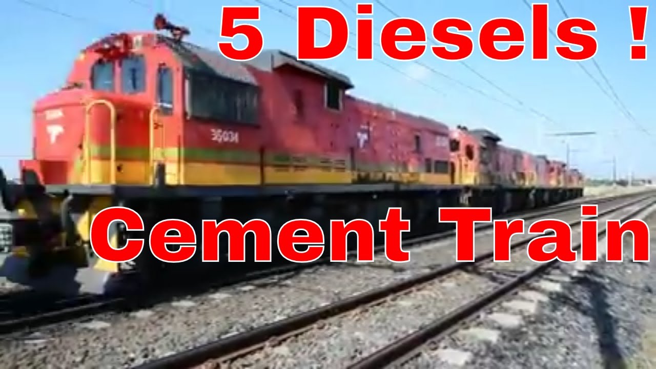 5 Diesels on a Cement Tanker Train to Bellville - Transnet Freight Rail ...