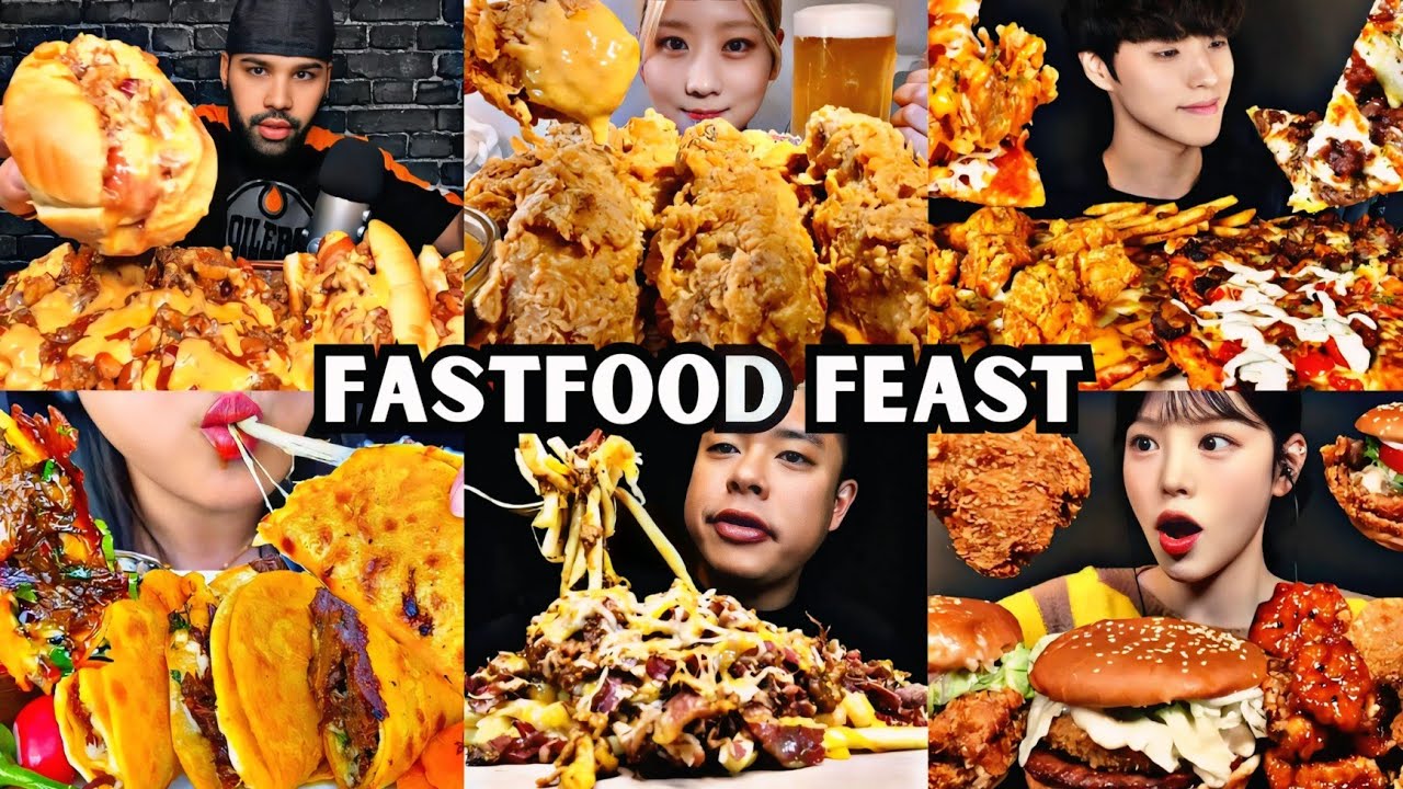 Mukbangers Fastfood Feast | 2× Speed Eating | Burger Fried Chicken ...