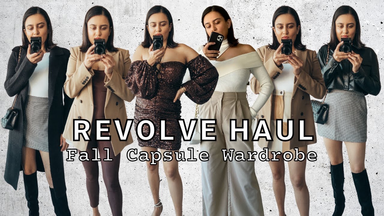 FALL REVOLVE HAUL | FALL CAPSULE WARDROBE FROM REVOLVE | REVOLVE TRY ON ...