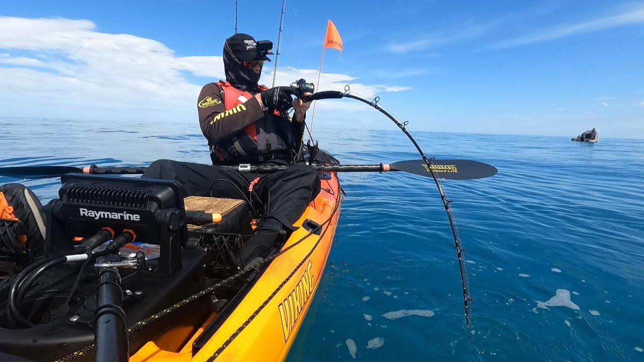 High Speed Kayak Mechanical jigging for Yellowtail Kingfish - YouTube