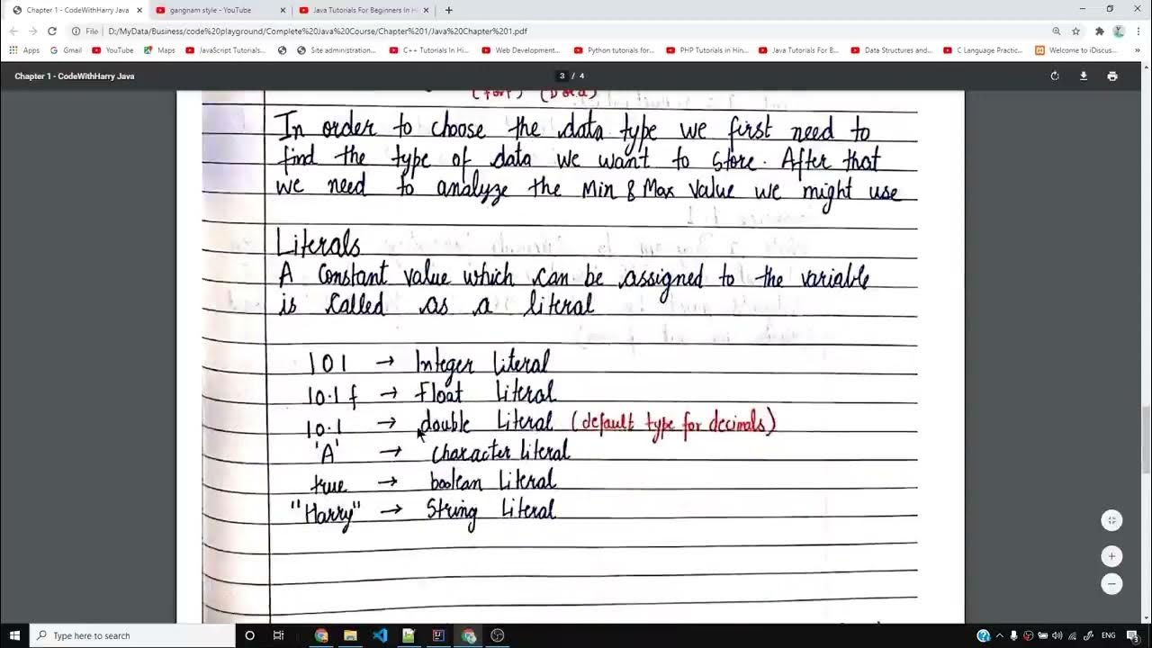 4 Java Tutorial Literals in Java 720p - YouTube