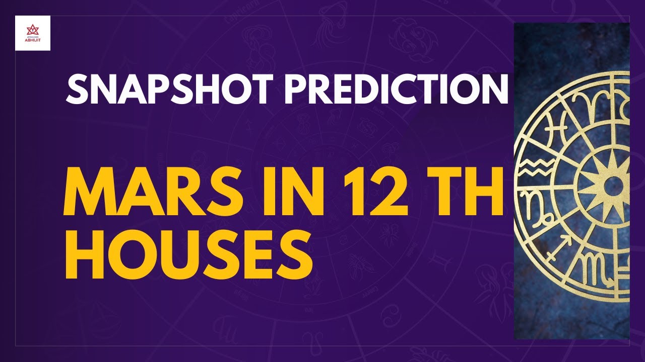 Mars in 12 houses Snapshot Predictions in Astrology | Vedic astrology ...