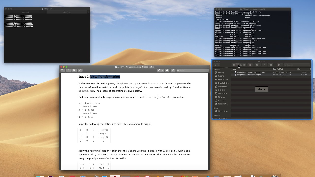 Computer Graphics - OpenGL API - View Transformation - YouTube