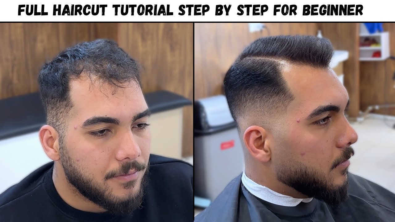 Haircut Tutorial | step by step side part full haircut men tutorial ...