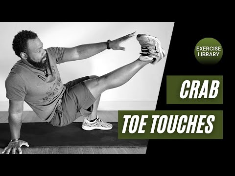 Exercise Library: Crab Toe Touches - YouTube