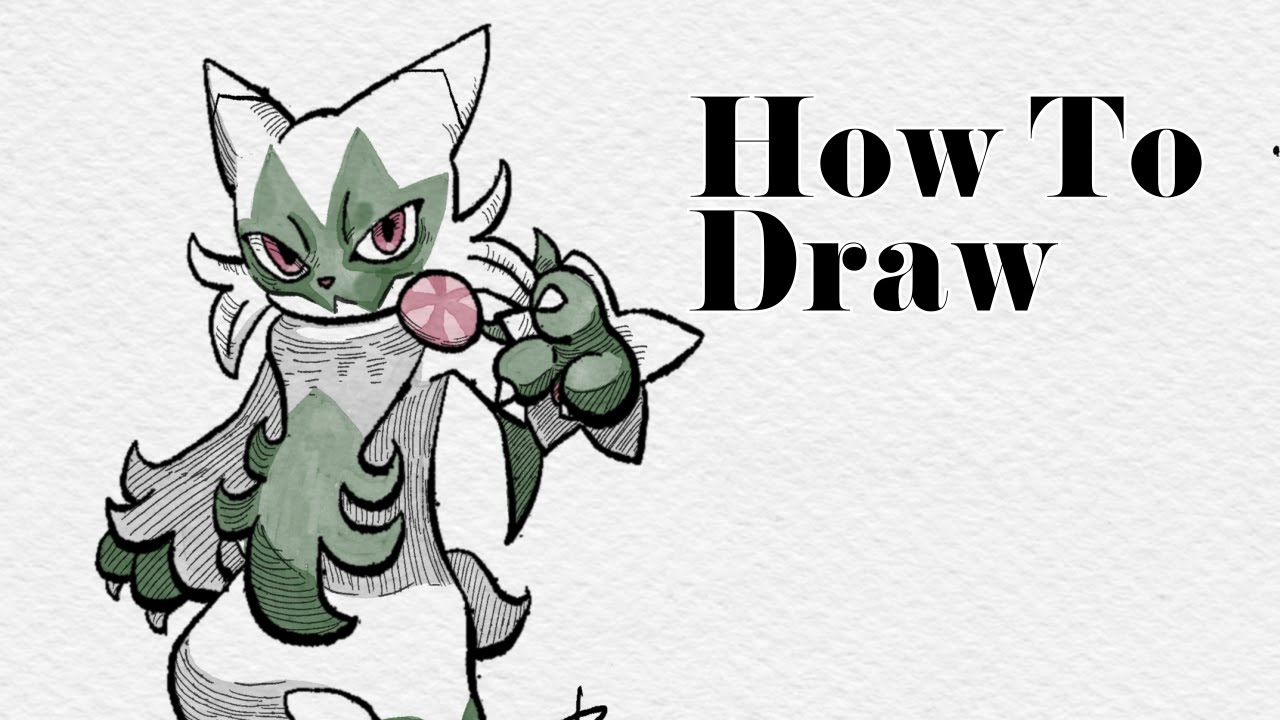 [포켓몬] 나로테 그리기 | How to draw Floragato - YouTube