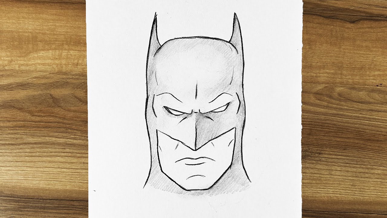 How to draw Batman face easy || Easy drawing ideas from beginners - YouTube