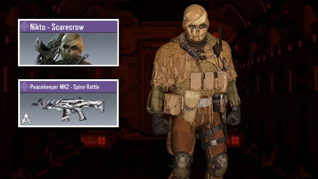 Call Of Duty Mobile - NIKTO SCARECROW + PEACEKEEPER SPINE RATTLE ...