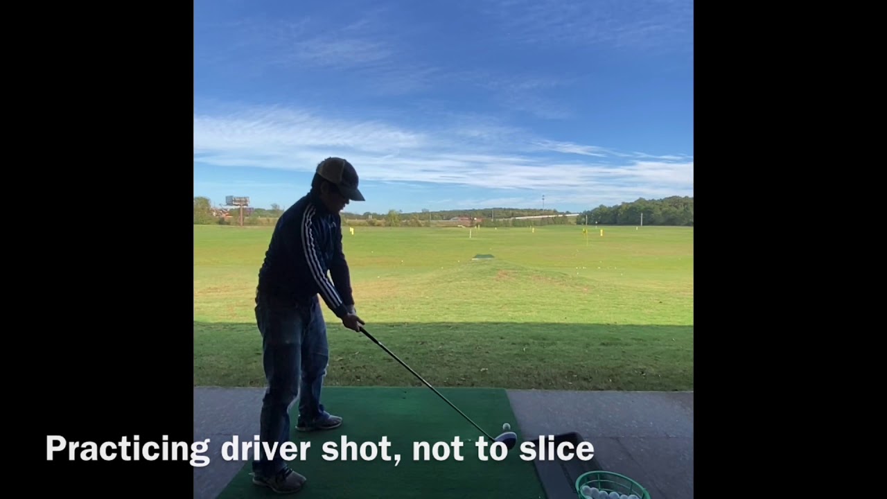 Driver practice to fix slice - YouTube