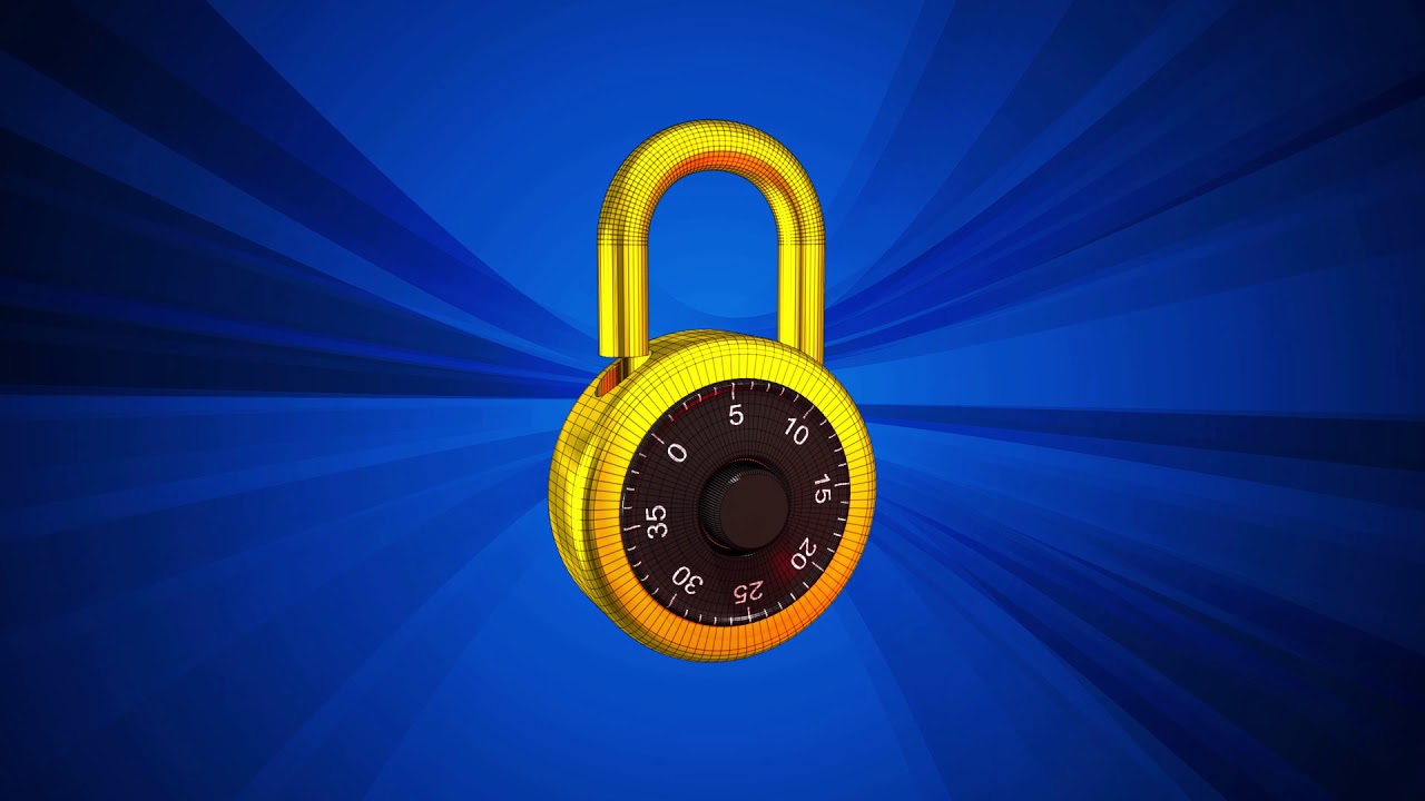 Free Video Background Loop: Padlock Unlocking On Blue Background - YouTube