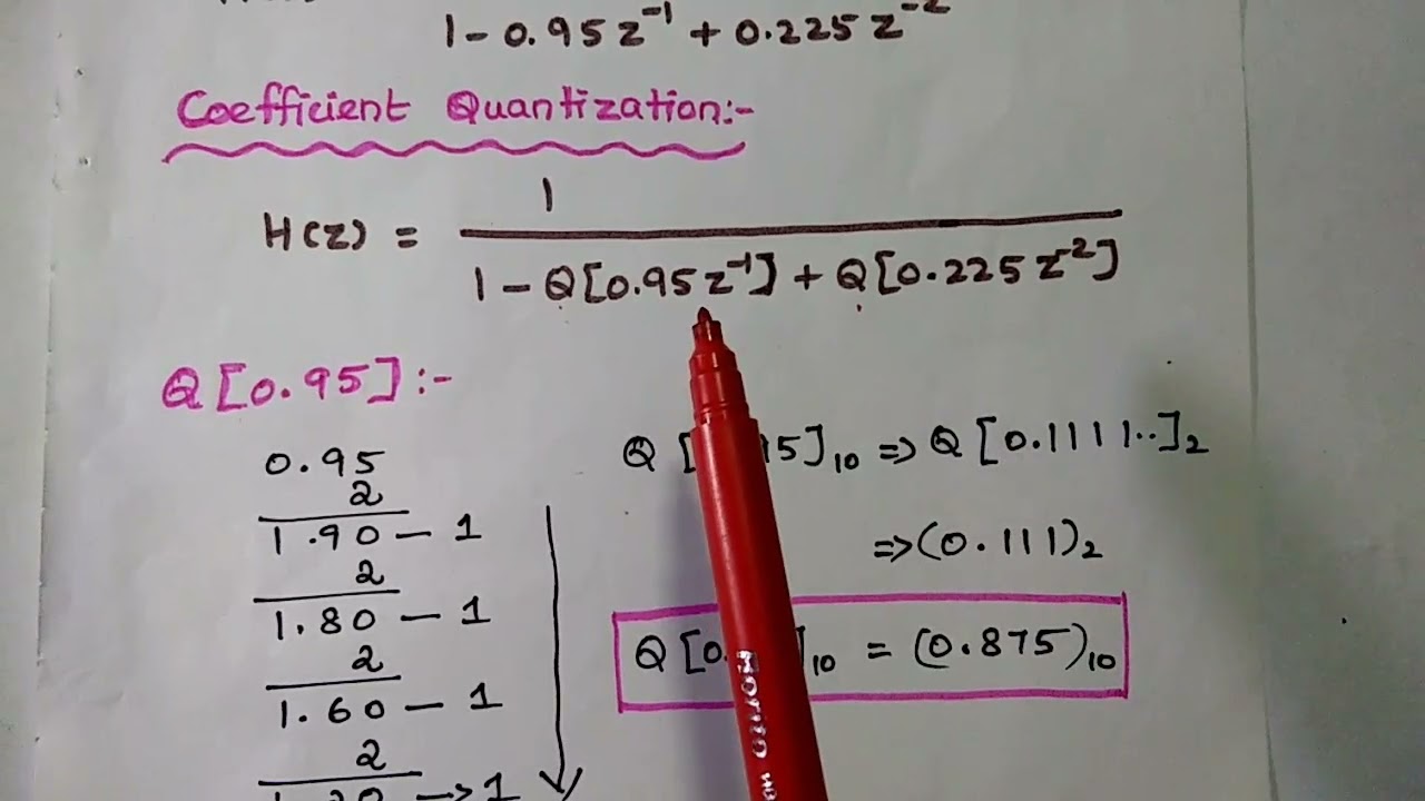 Coefficient Quantization Error - Finite Word Length Effects - DTSP - YouTube