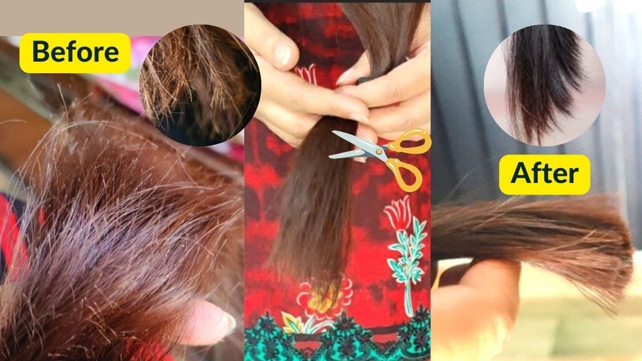 How To Trim Your Hair At Home| Best Technique To Cut Your Hair At Home| How To Get Rid Of Split ...