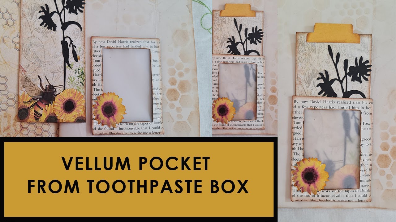 VELLUM POCKET FROM TOOTHPASTE BOX - YouTube