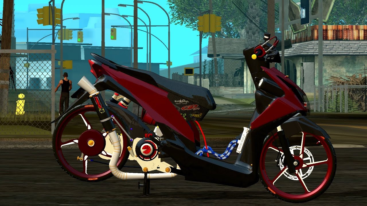 Review + Share Honda BeAT Fi modif Samlong SR || GTA SA Android - YouTube