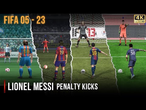 Lionel Messi  Penalty Kick Evolution In FIFA | FIFA 05 - 23 | 4K 60FPS