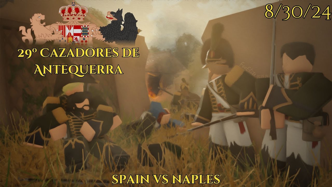 Roblox Napoleonic Wars - Spain vs Naples - Cazadores {8/30/24} - YouTube