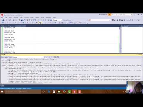 Tutotial LED berjalan dengan Delay - Atmel Studio ( TT-39-04 ) - YouTube