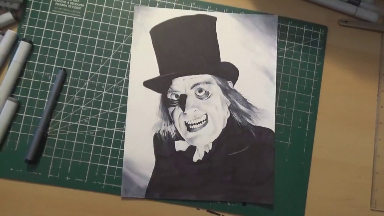 London After Midnight Timelapse Drawing - Lon Chaney - YouTube