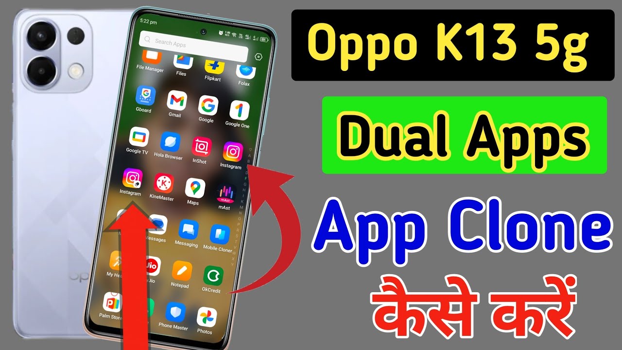 Oppo K13 5g dual app settings/Oppo K13 app clone setting/How To Create ...