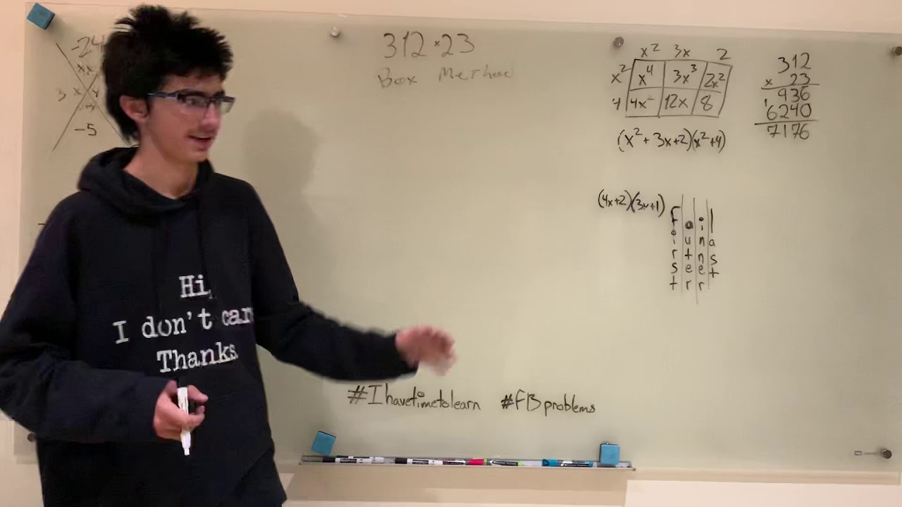 Ethan explains the box method for multiplication - YouTube