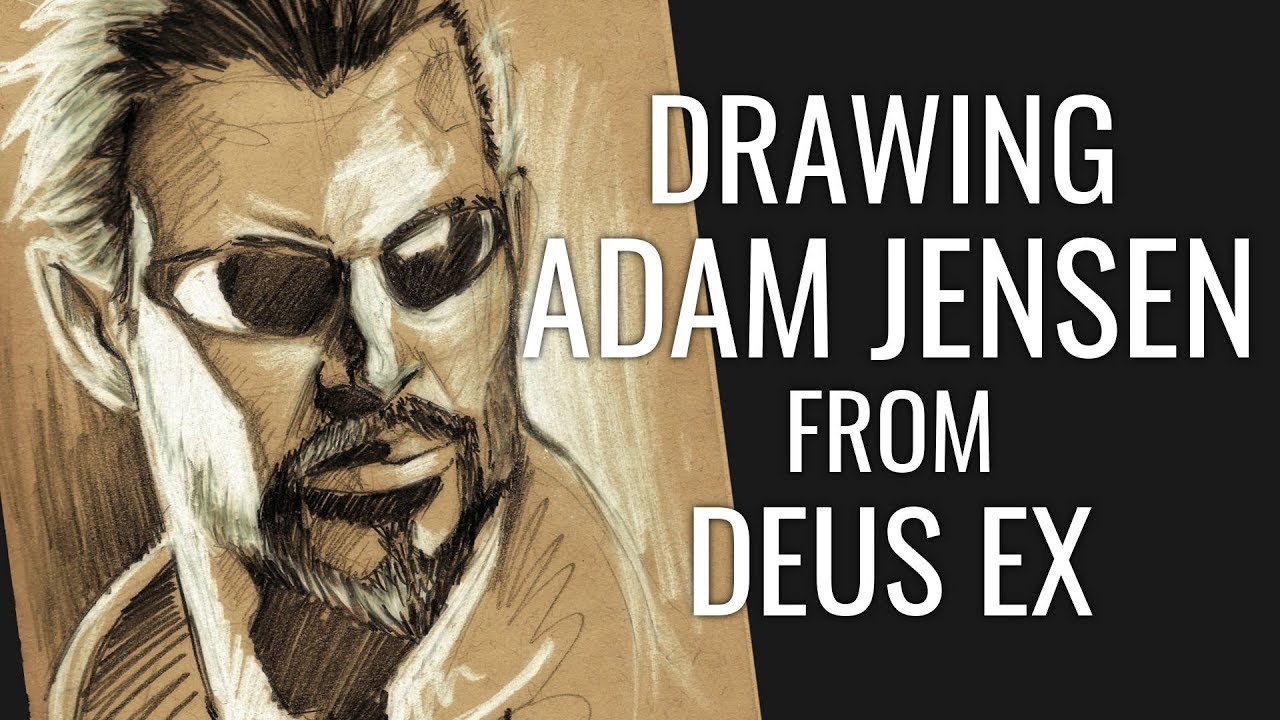 DRAWING ADAM JENSEN FROM DEUS EX - YouTube