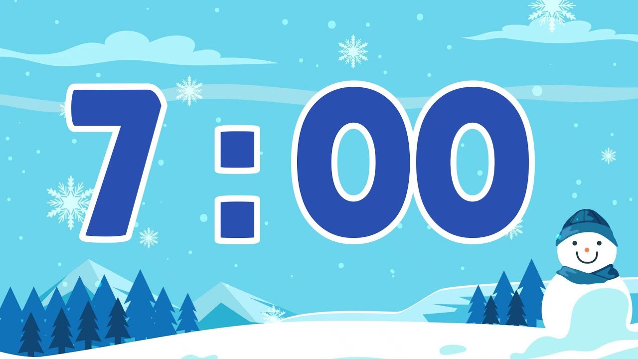 7 Minute Winter Timer (Countdown Clock With Ending Music) - YouTube