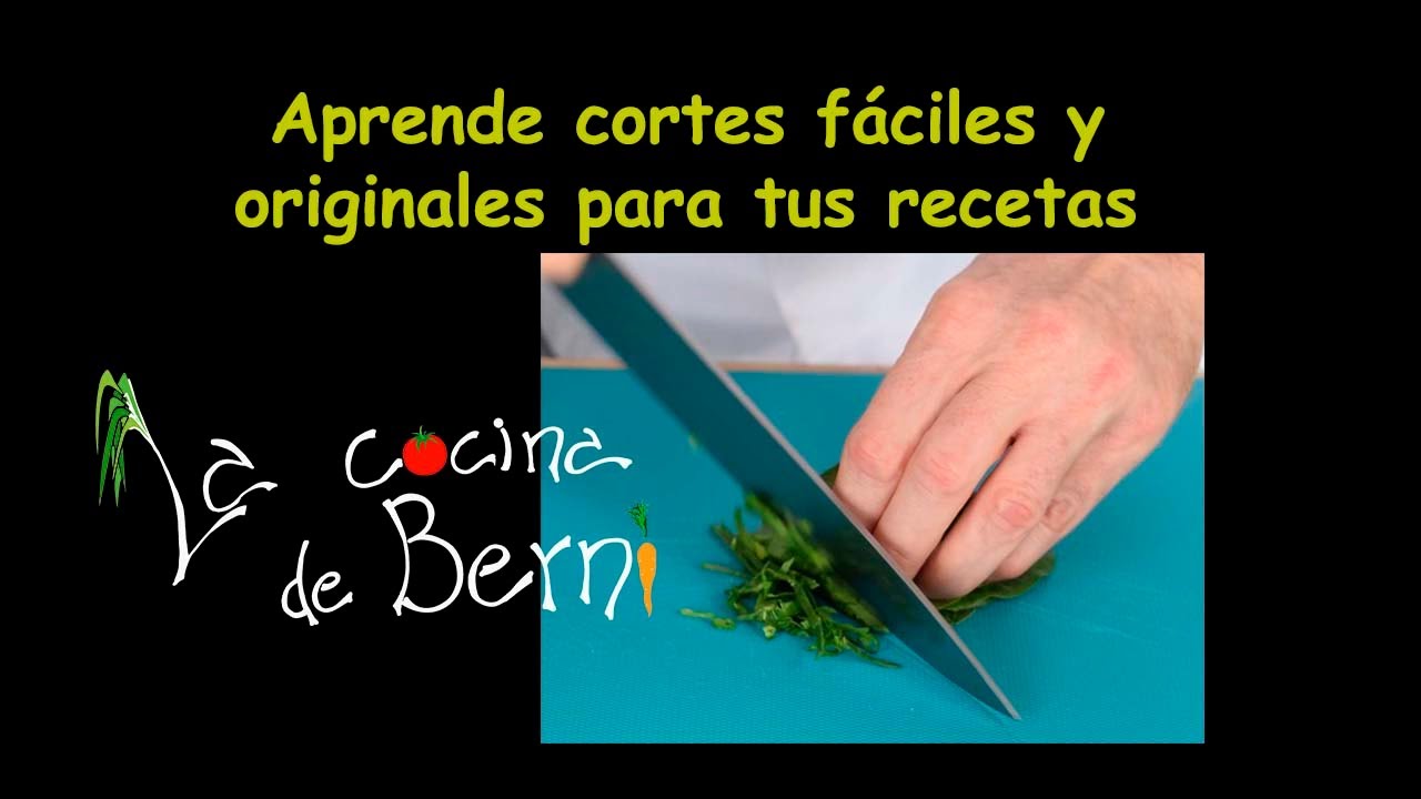 Tipos de corte : Chiffonade, bastón y sacabolas - YouTube