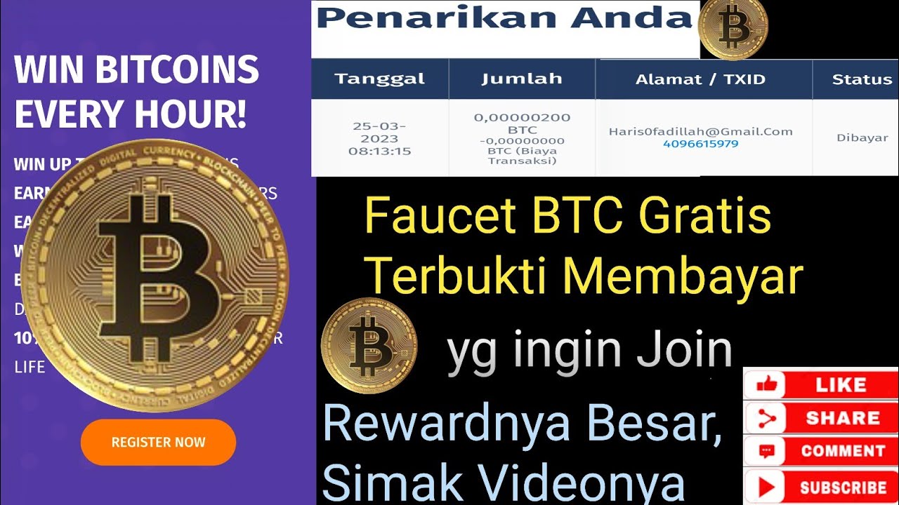 Faucet BTC Terbukti Membayar.2 hari lagsug wd 200 satoshi BTC - YouTube