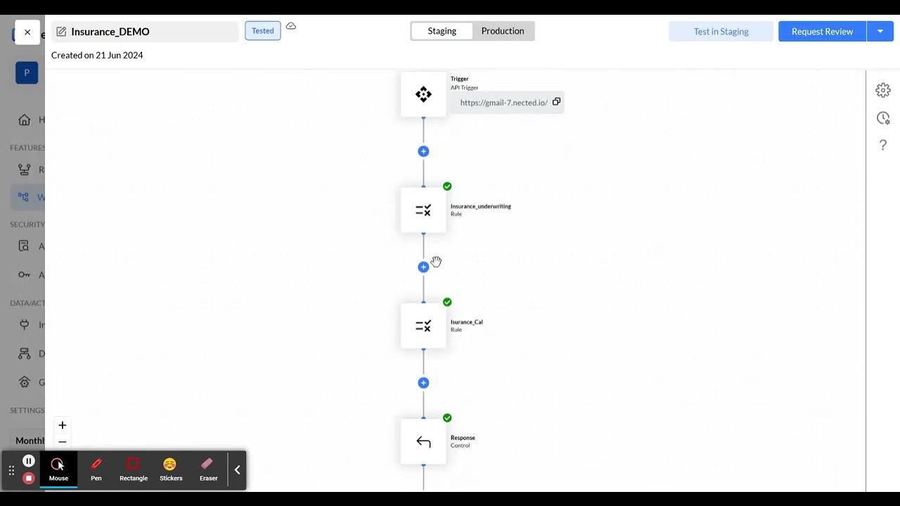 How to create a Insurance Underwriting using Nected Workflow within 10 min - YouTube