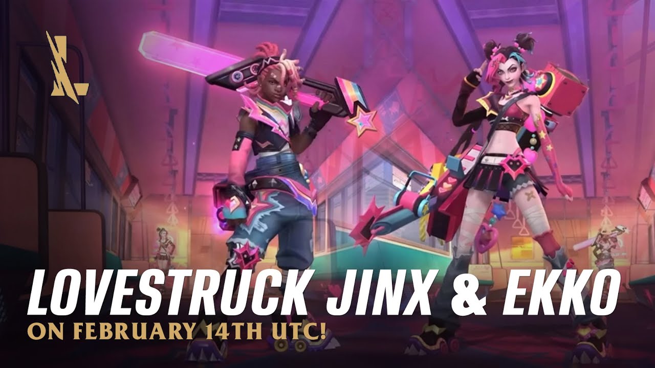 Wild Rift - Lovestruck Ekko & Lovestruck Jinx Skin Overview - YouTube