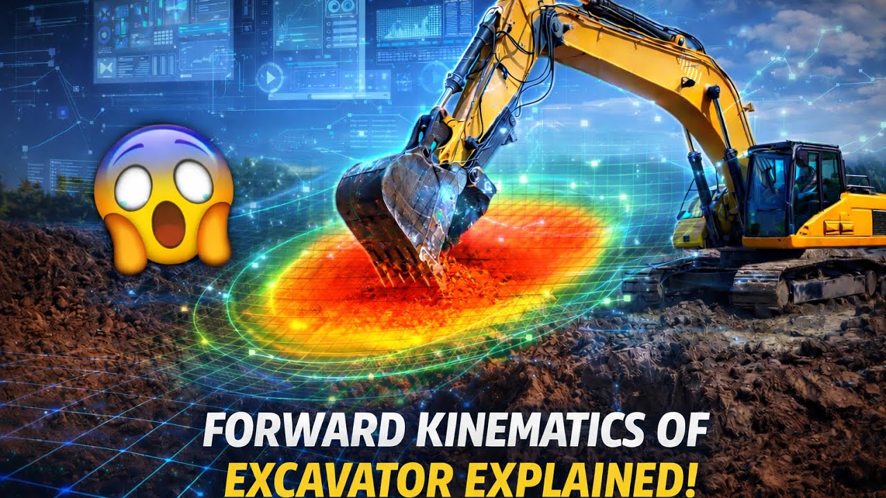 How to calculate bucket position of an excavator? - YouTube